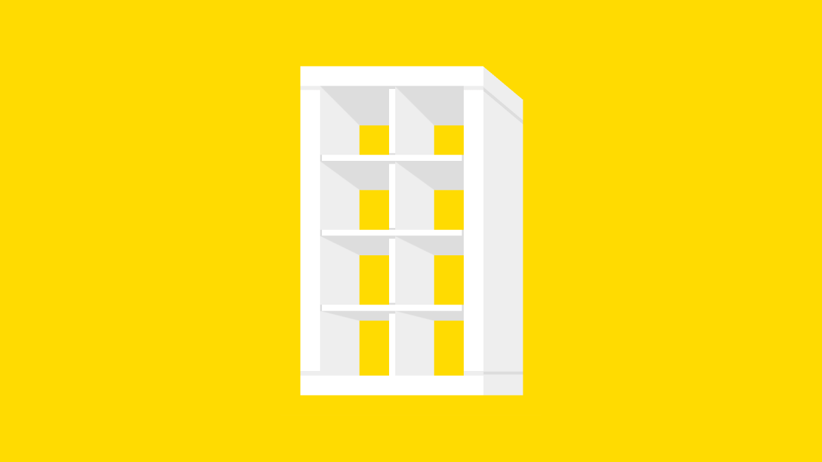 Single div CSS IKEA bookshelf