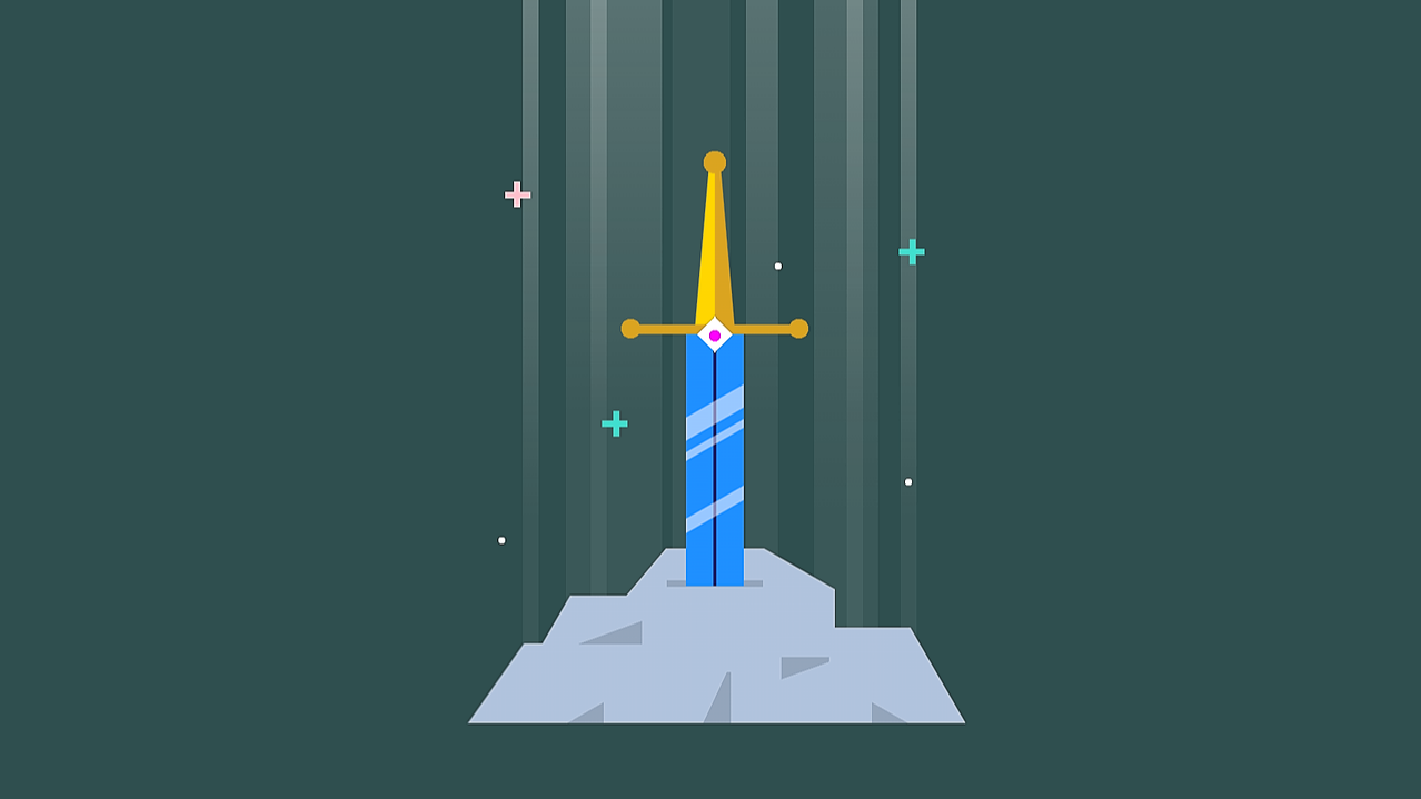 Single div CSS sword in the stone