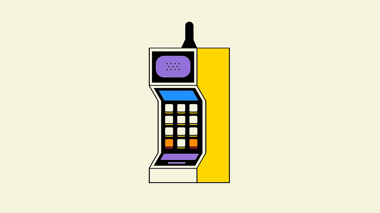 Single div CSS vintage cell phone