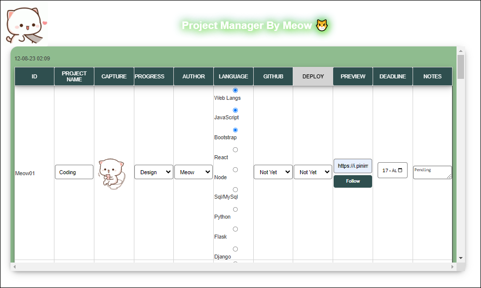 GitHub - Nalini1998/Project-Manage-App: This project contains a web page for project management.