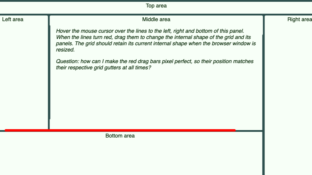 Resizable grid and grid cells (a bit like Codepen)