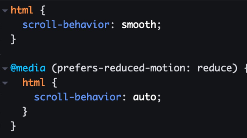 Native smooth scrolling