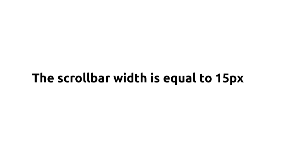 CSS-only scrollbar width