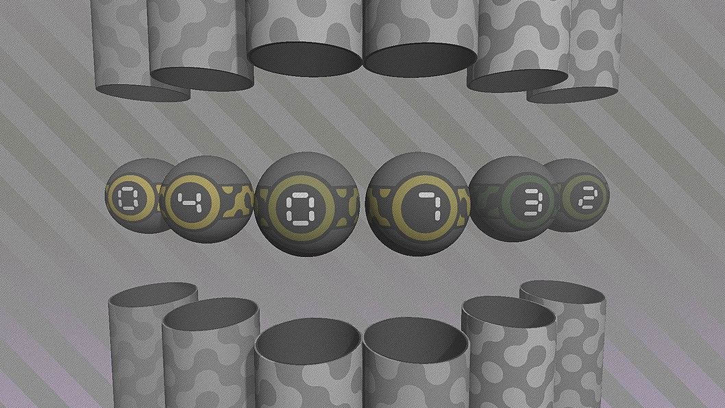 Floating Ball Clock | GLSL Fragment Shader