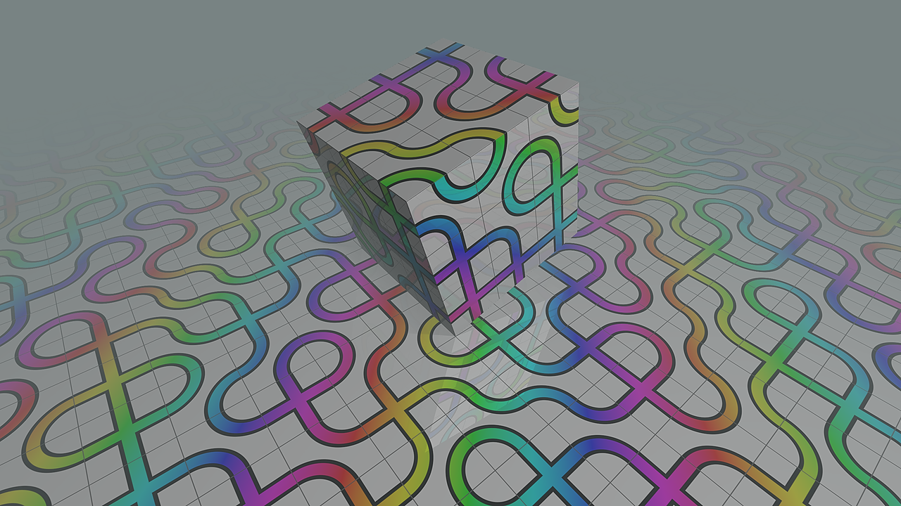 Rainbow Cube / WebGL Fragment Shader