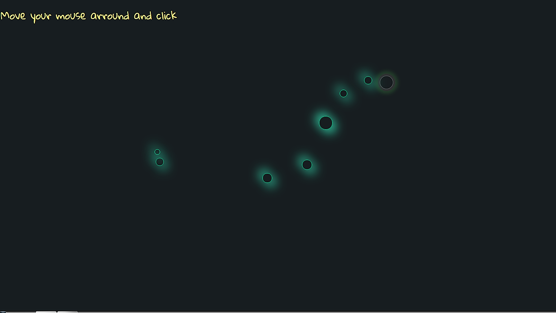 Custom cursor and little black holes :)