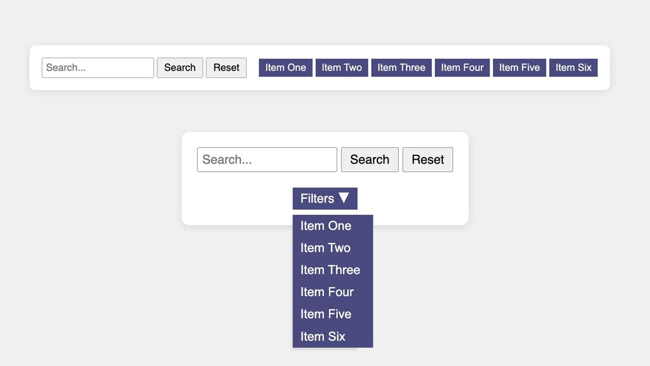 Simple Dropdown Menu Pattern for Filtering