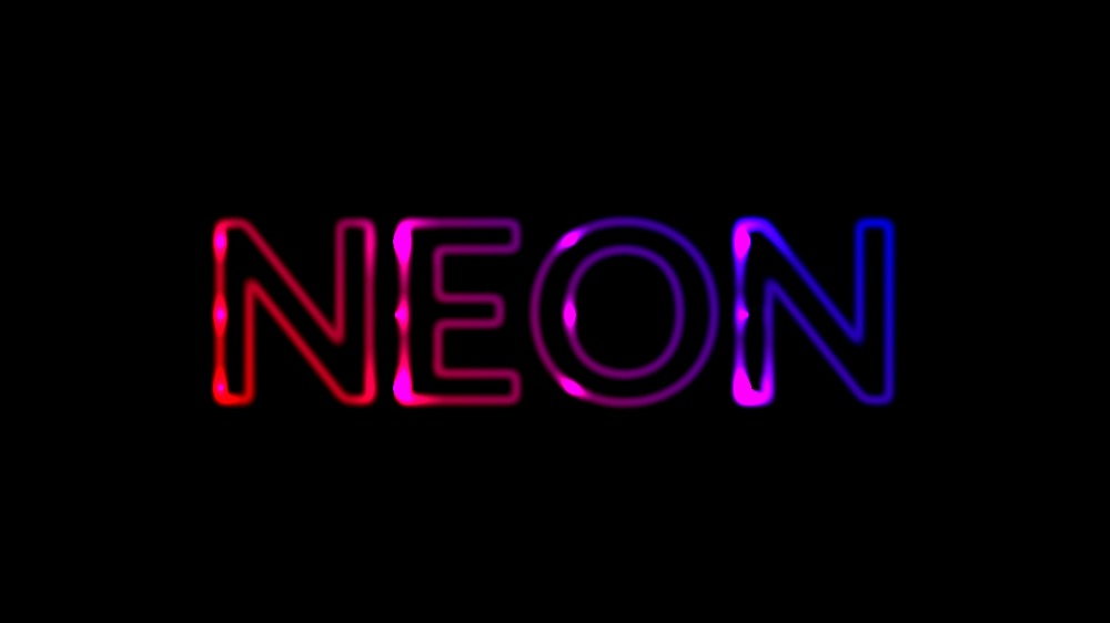 CSS-only shimmering neon text