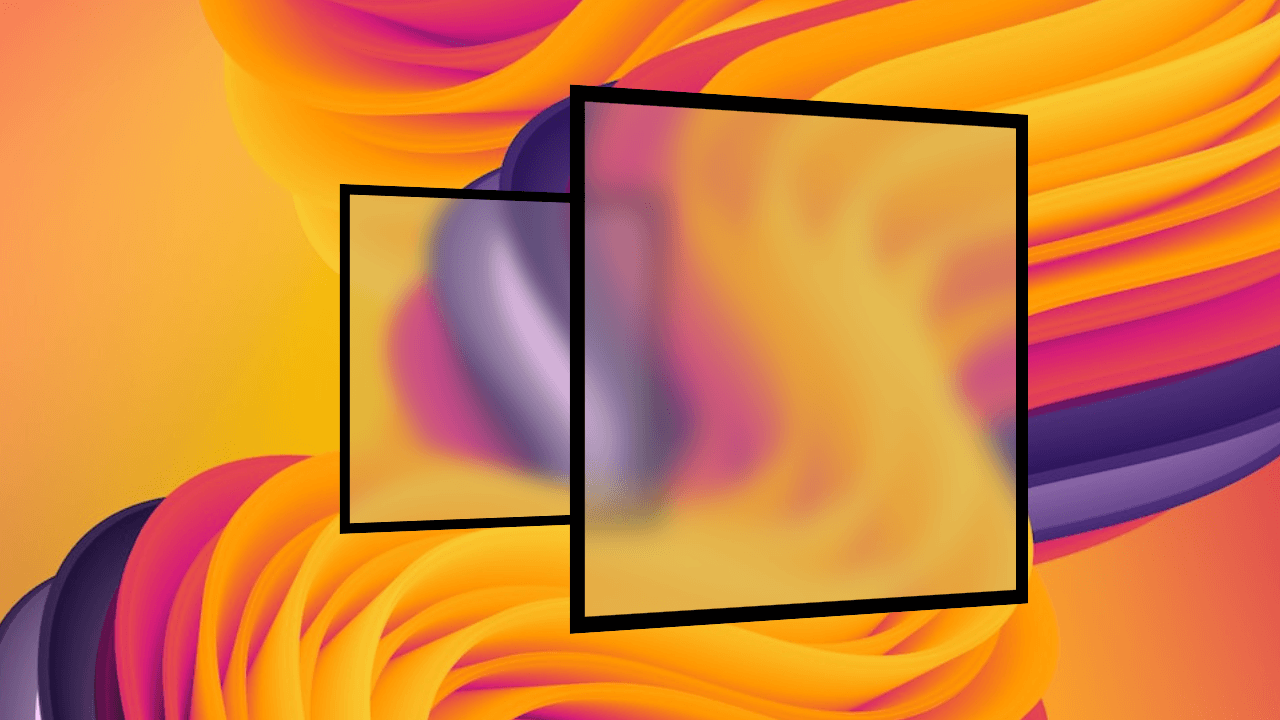 Pure CSS 3D system of 2 items with glassmorphism