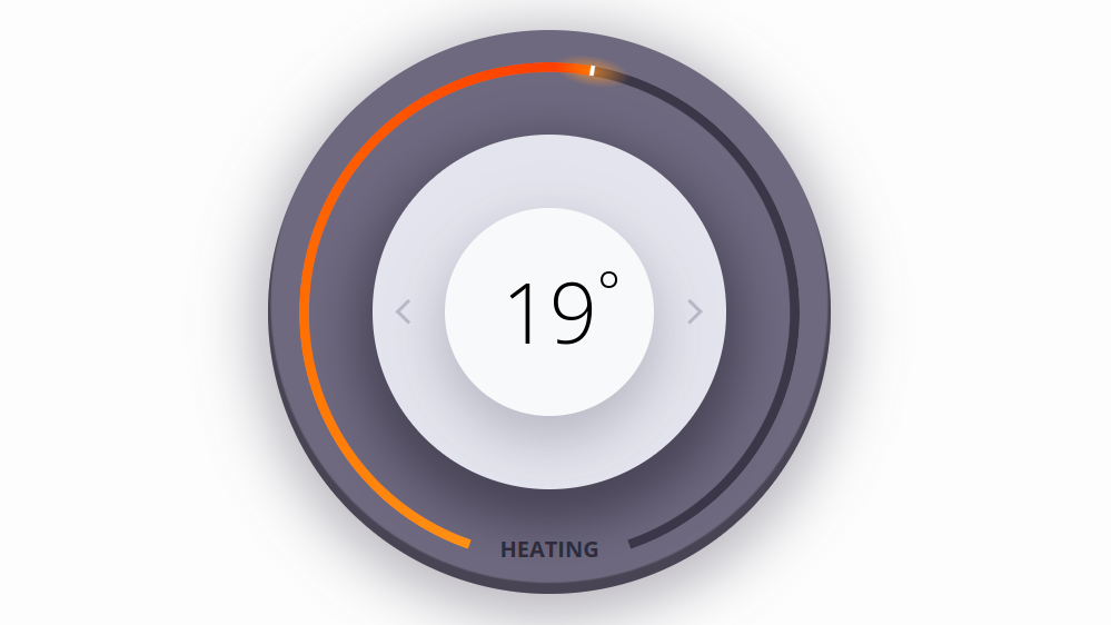 Thermostat with form elements & CSS variables