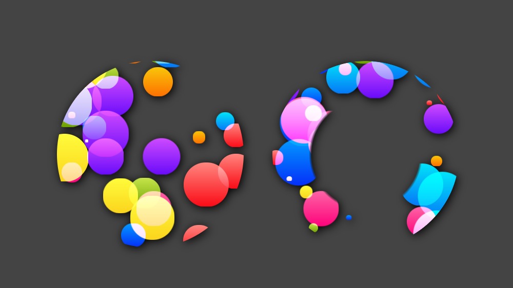 Pure CSS bubbles float in 🍩 loader animation