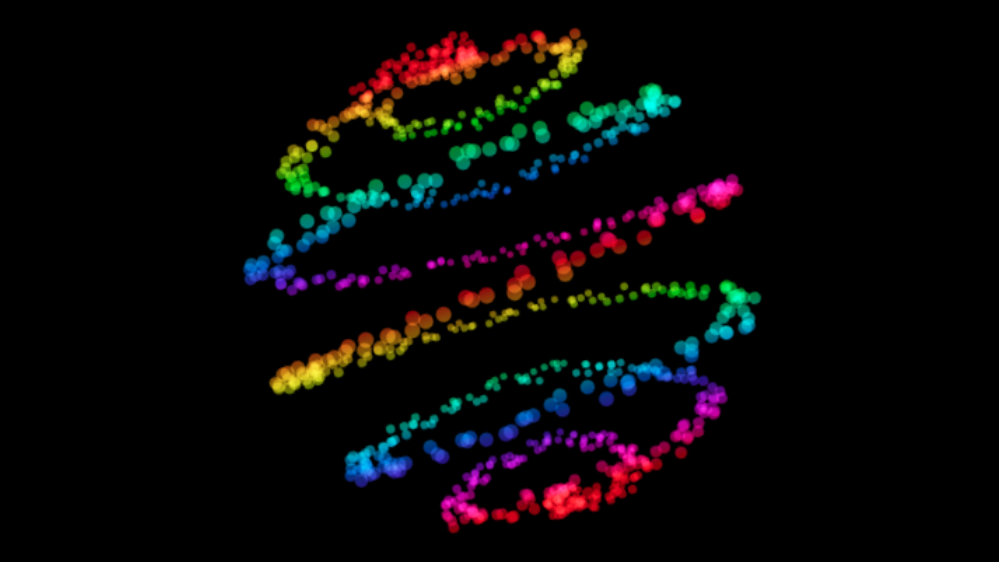 rainbow particle sphere