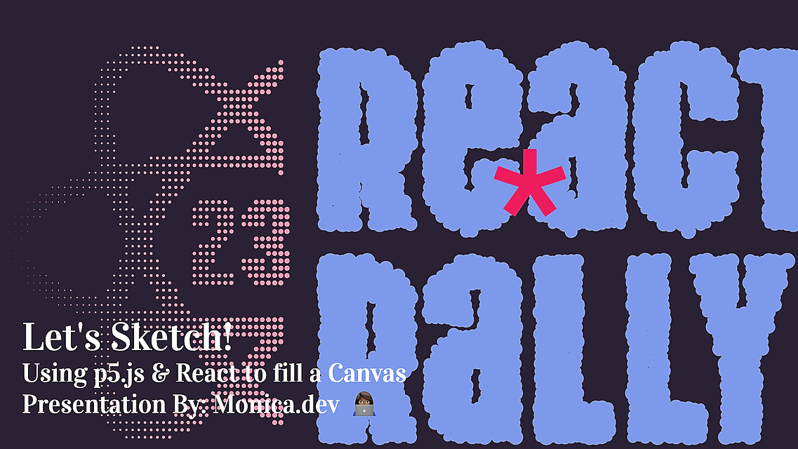 React Rally Text x Blobs! (P5.js + React)