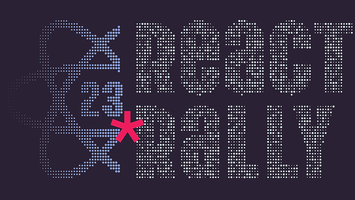 React Rally Text with Effect (P5.js only)