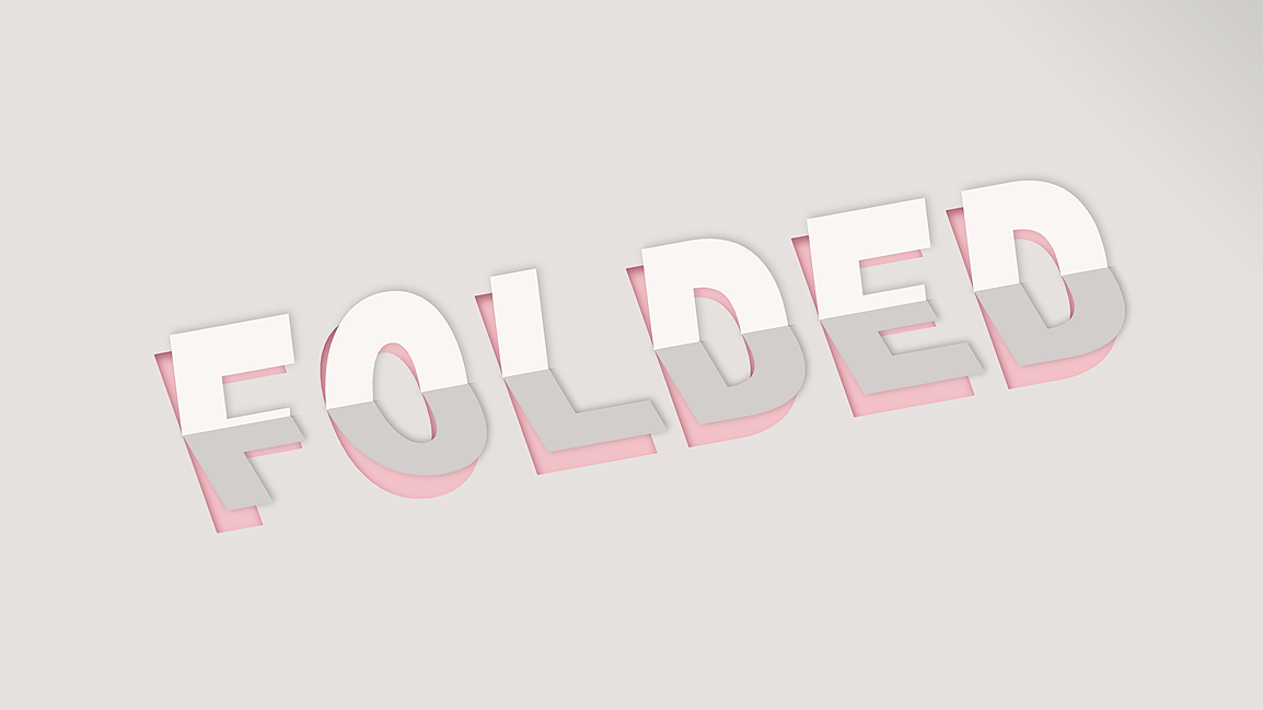 CSS only 3D paper fold text effect