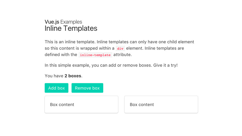 Vue.js Inline Template