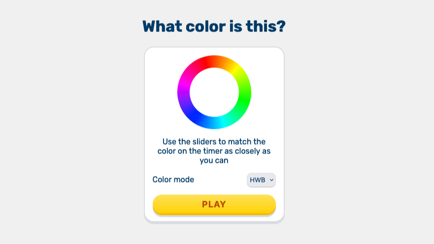 Color Guessing Game