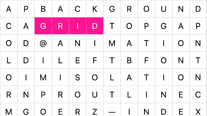 CSS Word Search