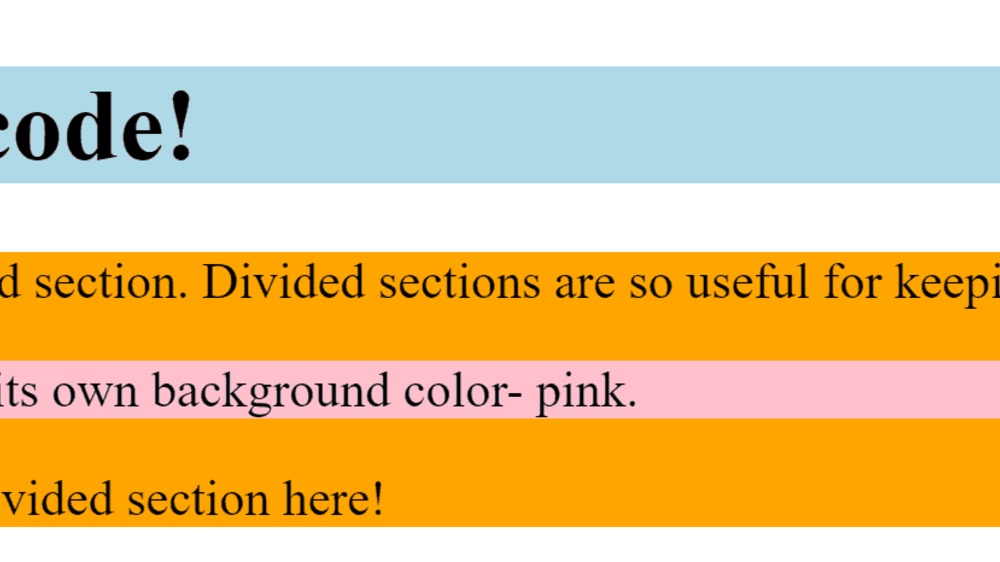 How to Make Different Colored Divs in HTML