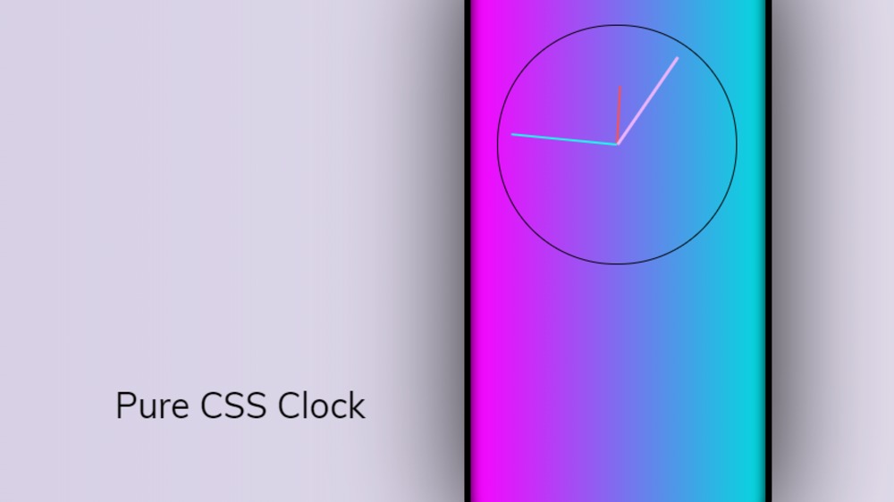 Pure CSS Clock
