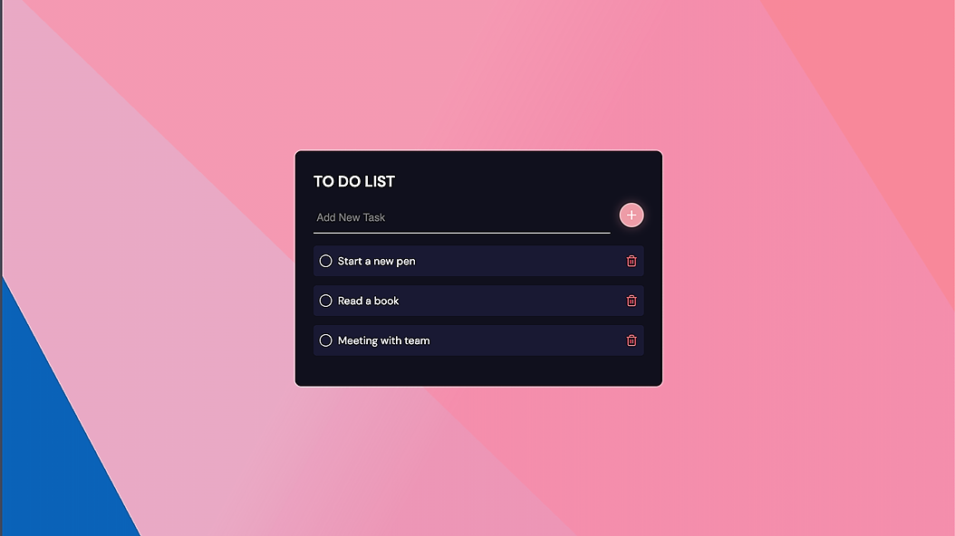 To Do List UI To Do List UI