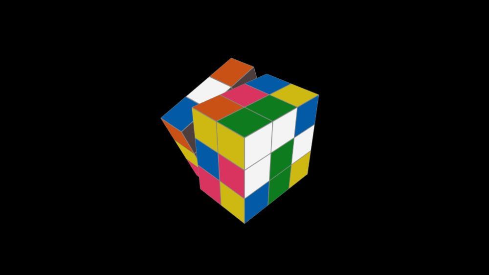 Rubik's cube three.js