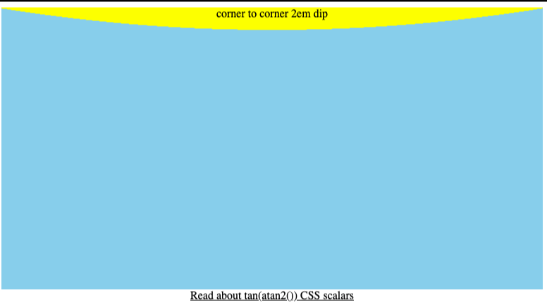 CSS corner to corner radial gradient dip