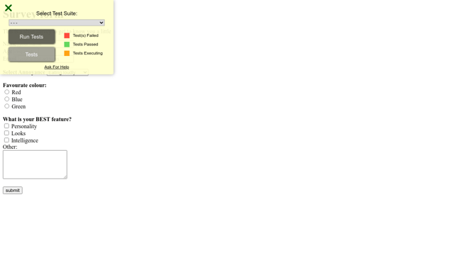 I Cant Figure Out Why The Tests Wont Pass On My Survey Form Please Help Code Feedback The