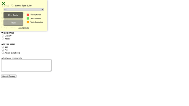 Create A Survey Test Html5 Validation Error Html Css The Freecodecamp Forum
