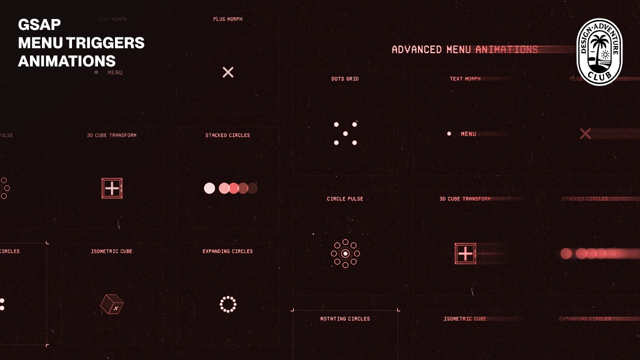 [javascript] Advanced Menu Trigger Animations Set N°1