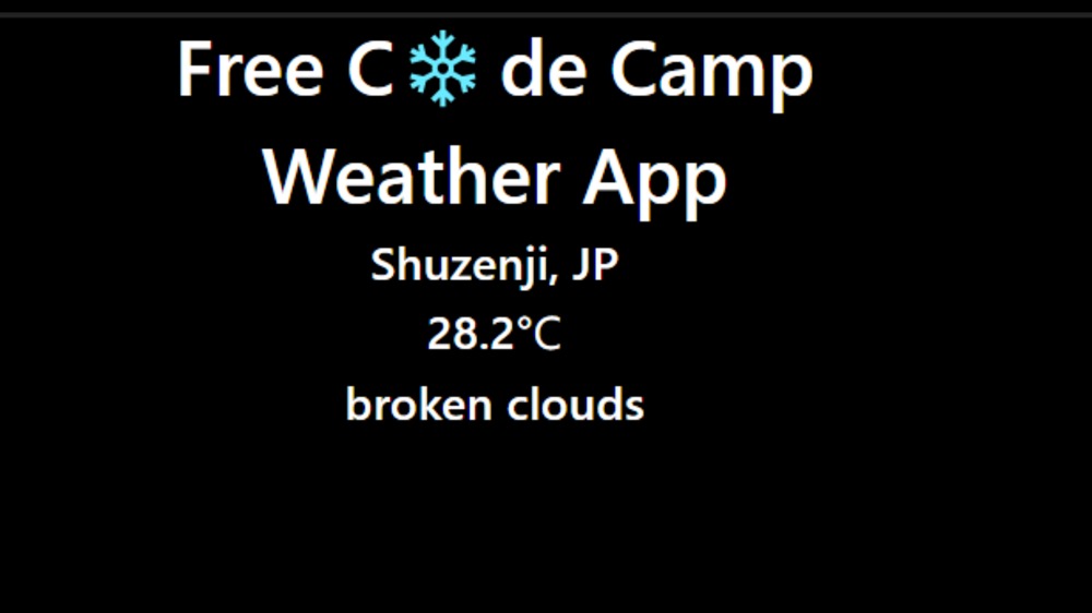 Freecodecamp Weather API