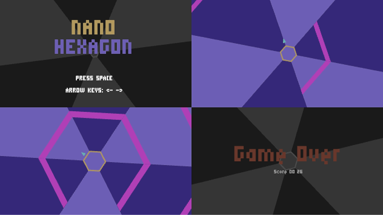 NANO HEXAGON 🕹️ (Game, JS)