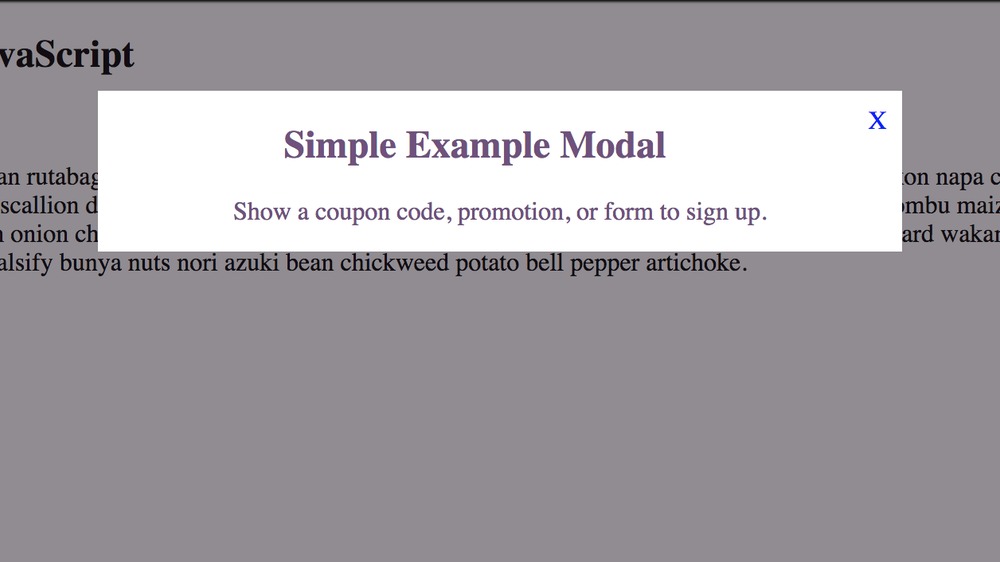 CSS Only Modal