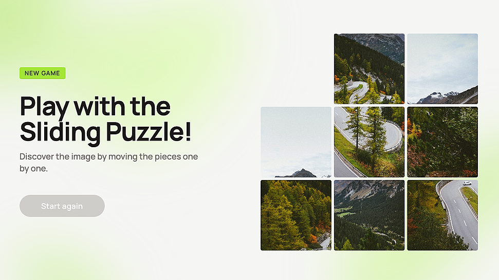 Sliding Puzzle with GSAP Draggable & Tailwind CSS