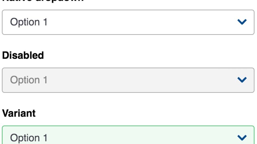 Accessible, custom-styled, native dropdown